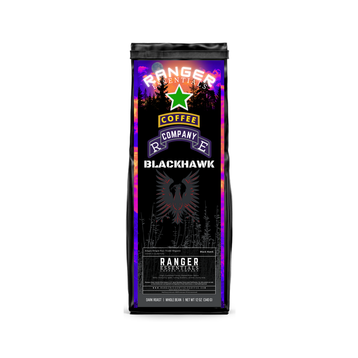 Ranger Essentials Black Hawk Single Origin Fair Trade Organic Dark Roa ...